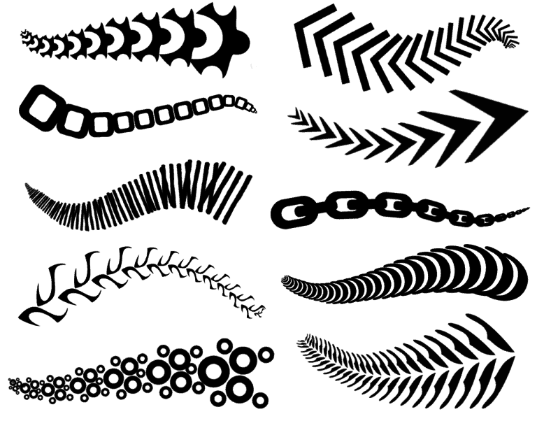 Photoshop Pattern Brushes - Borders and Lines from GrutBrushes.com