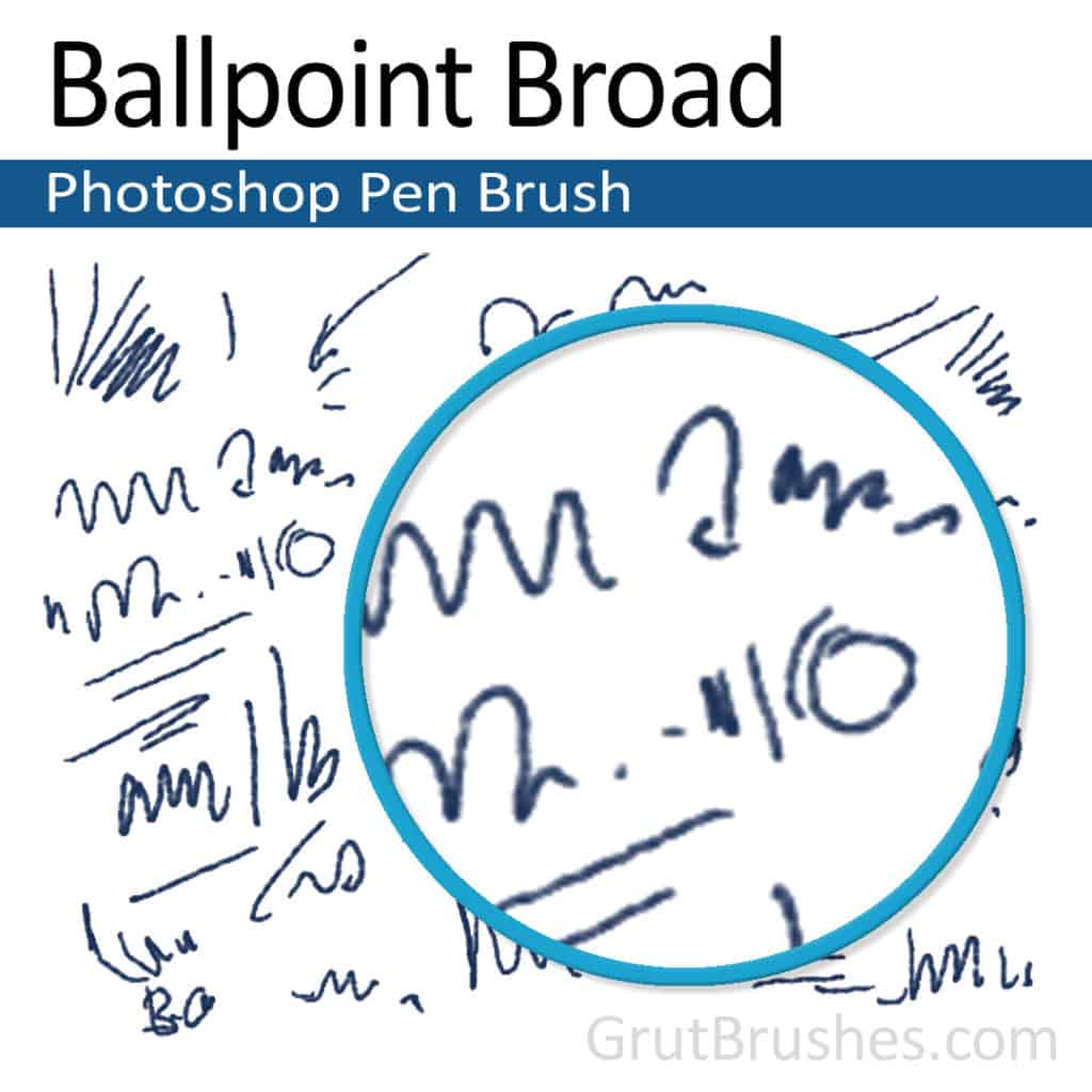 Ballpoint Broad - Photoshop Ink Brush - Grutbrushes.com