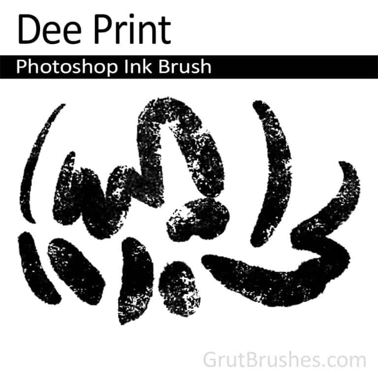 Dee Print - Photoshop Ink Brush - Grutbrushes.com