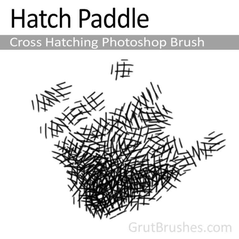 Photoshop Cross Hatching Brush - Hatch Paddle - Grutbrushes.com