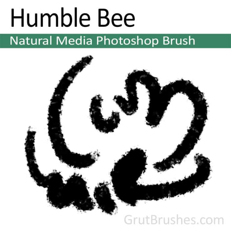 Humble Bee - Photoshop Natural Media Brush - Grutbrushes.com