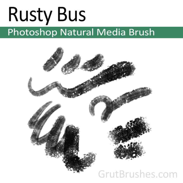 Photoshop Natural Media Brush - Rusty Bus - Grutbrushes.com