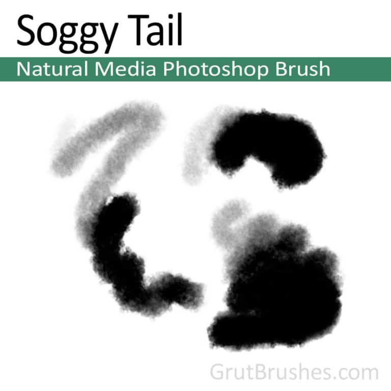Soggy Tail - Photoshop Natural Media Brush - Grutbrushes.com
