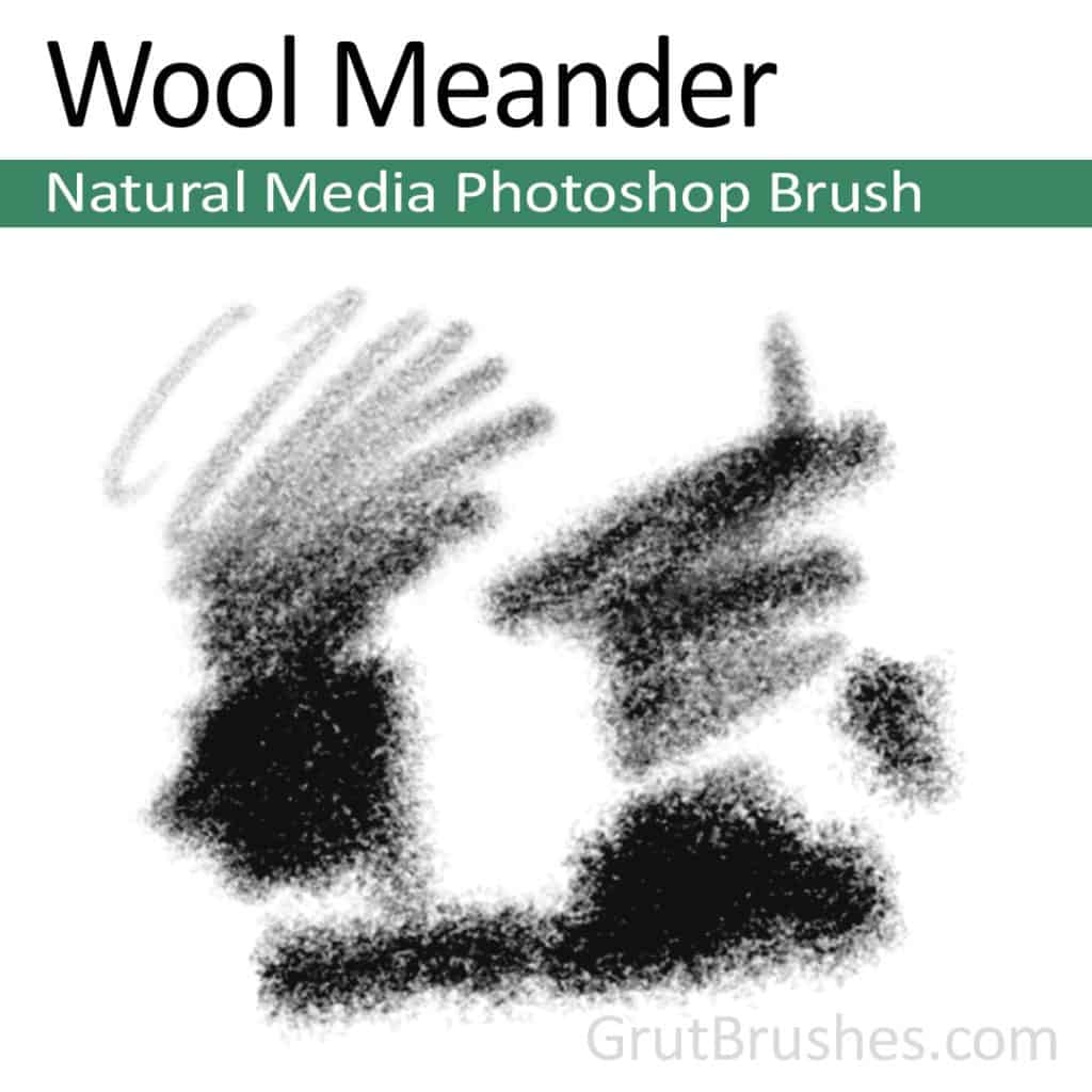 Wool Meander - Photoshop Natural Media Brush - Grutbrushes.com